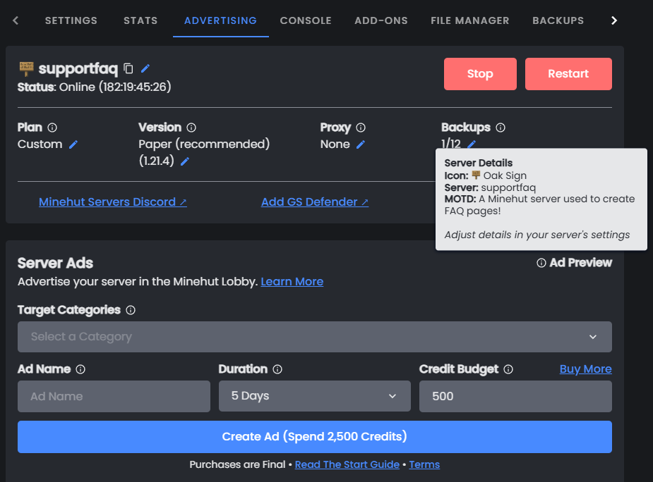Minehut Server Ads – Minehut